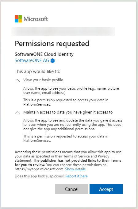 Microsoft Authentication Application details